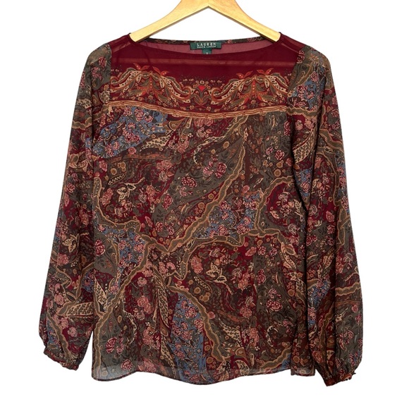 Lauren Ralph Lauren | Tops | Lauren Ralph Lauren Womens Paisley ...